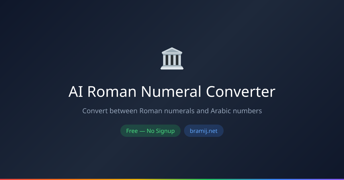 AI Roman Numeral Converter — مجاني أونلاين | برامج | برامج
